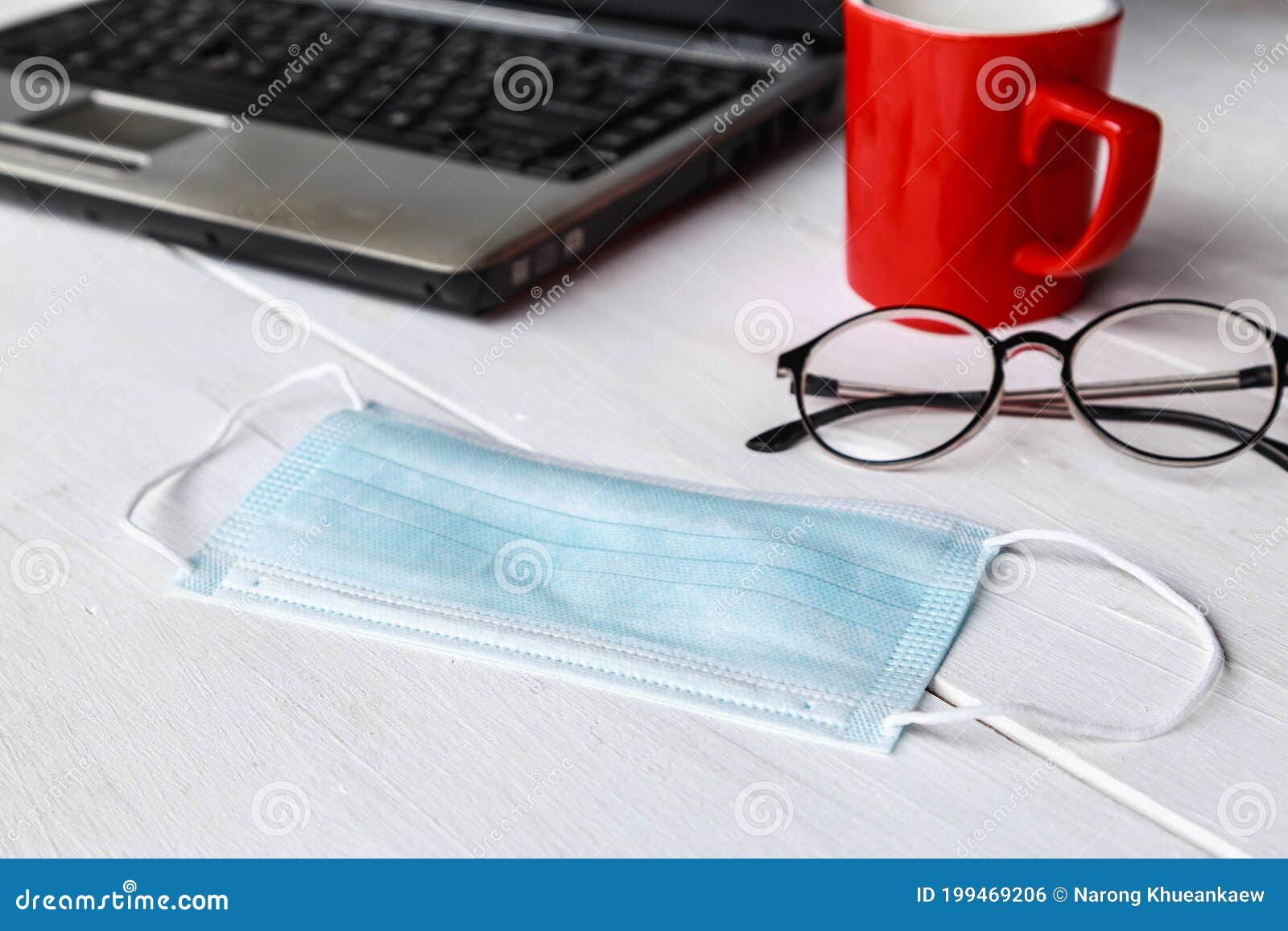 Protective Mask on the Desk Stock Photo - Image of health, disease ...