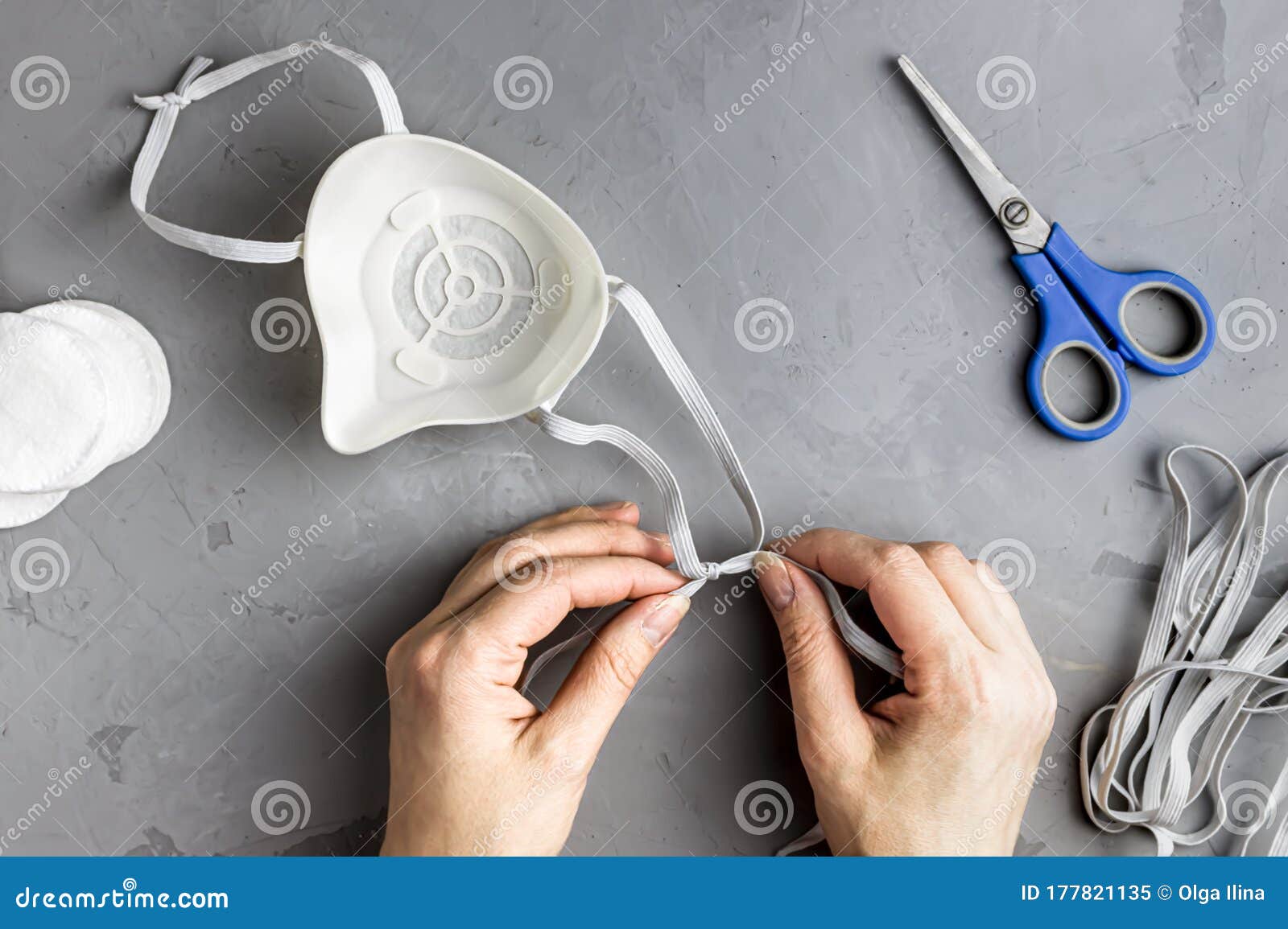 Protective Mask is Printed on a 3D Printer. Stock Image - Image of ...