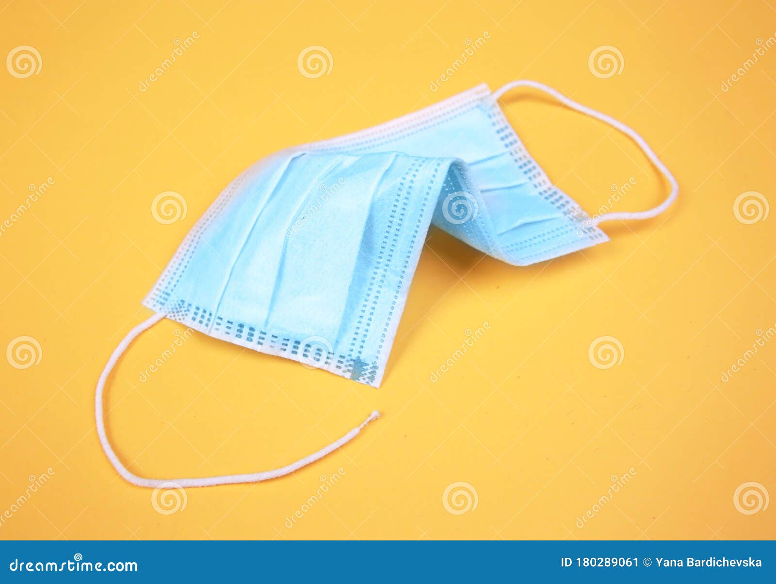 Protective Medecine Mask Damaged,bad Quality,used,waste Stock Image ...