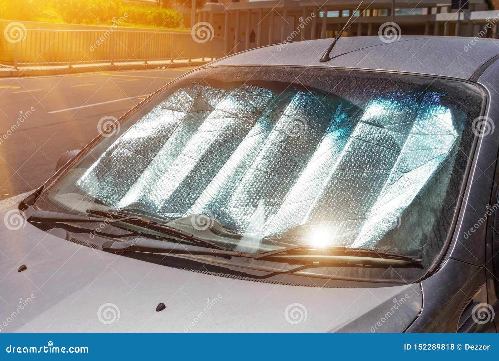 Protective Reflective Surface Under the Windshield of the Passenger Car ...