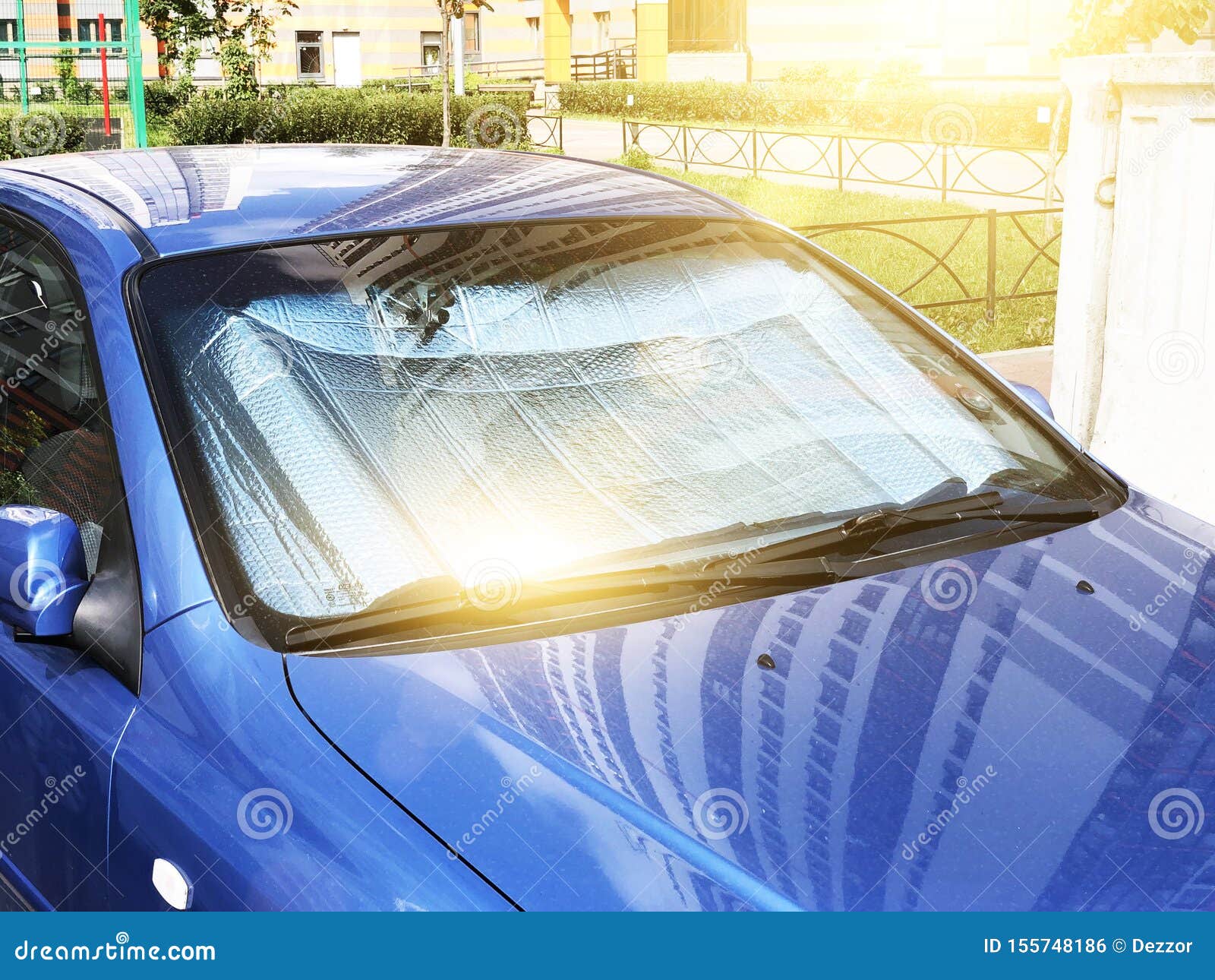 Protective Reflective Surface Under the Windshield of the Passenger Car ...
