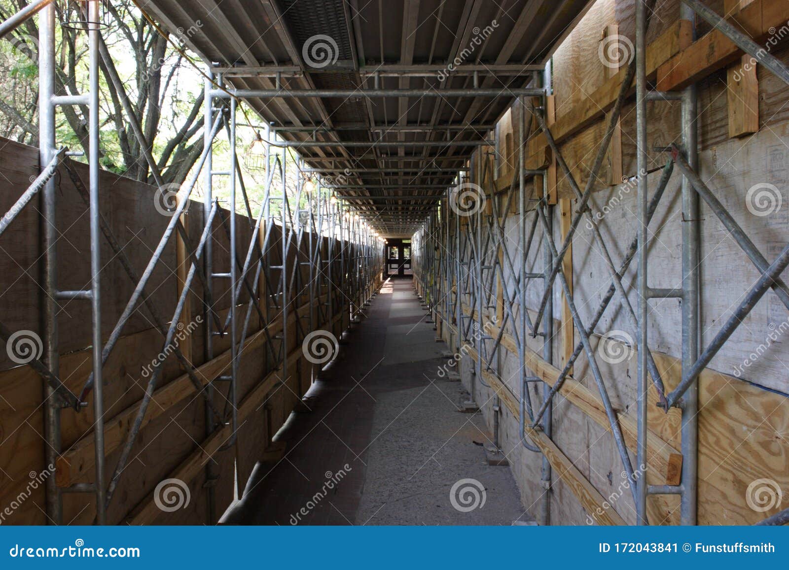 Scaffolding For Protection Of Pedestrians At Building Under