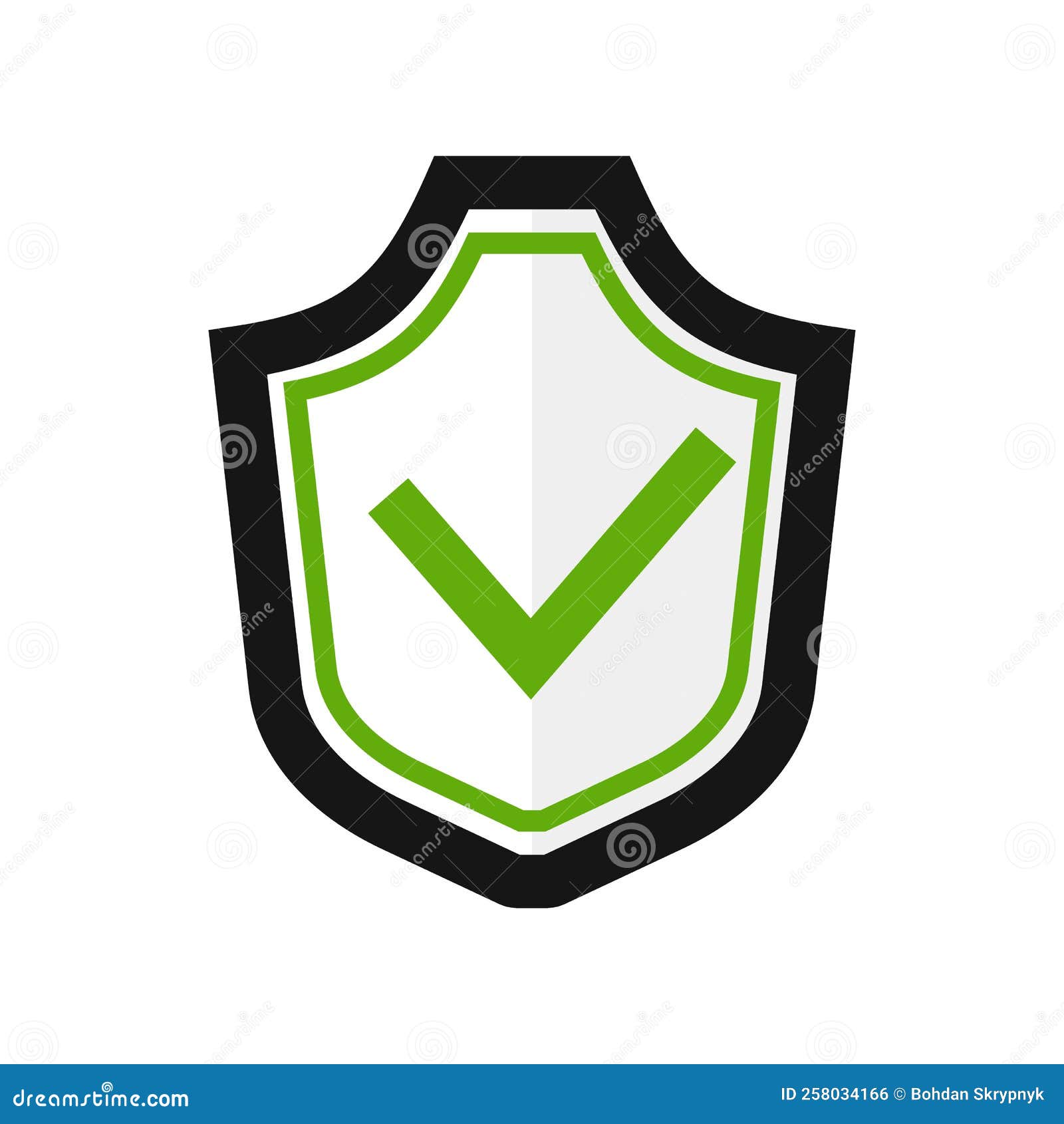 Protective Shield with Green Check Mark Icon Stock Vector ...