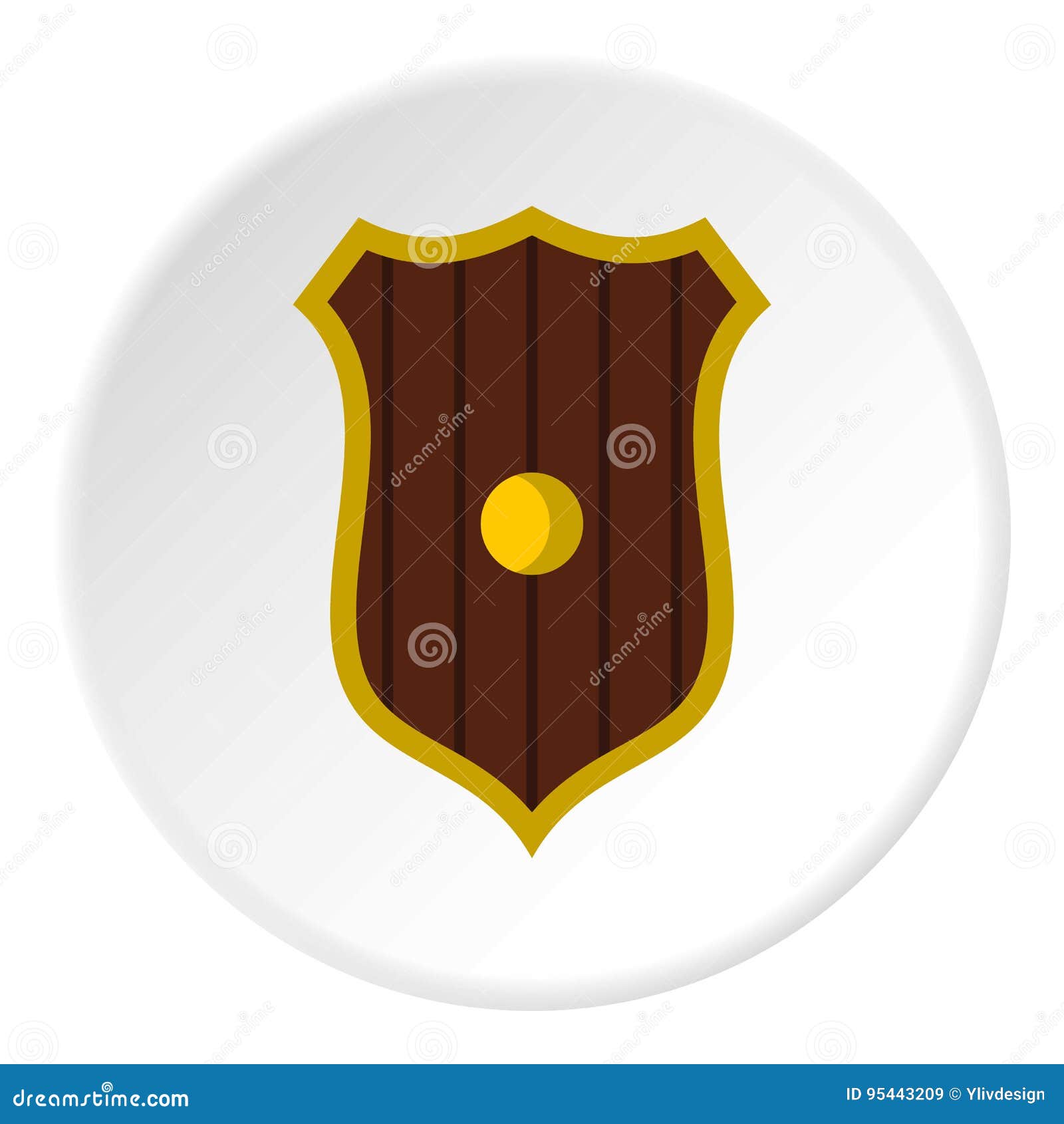 Protective Shield Icon Circle Stock Vector - Illustration of fighter ...