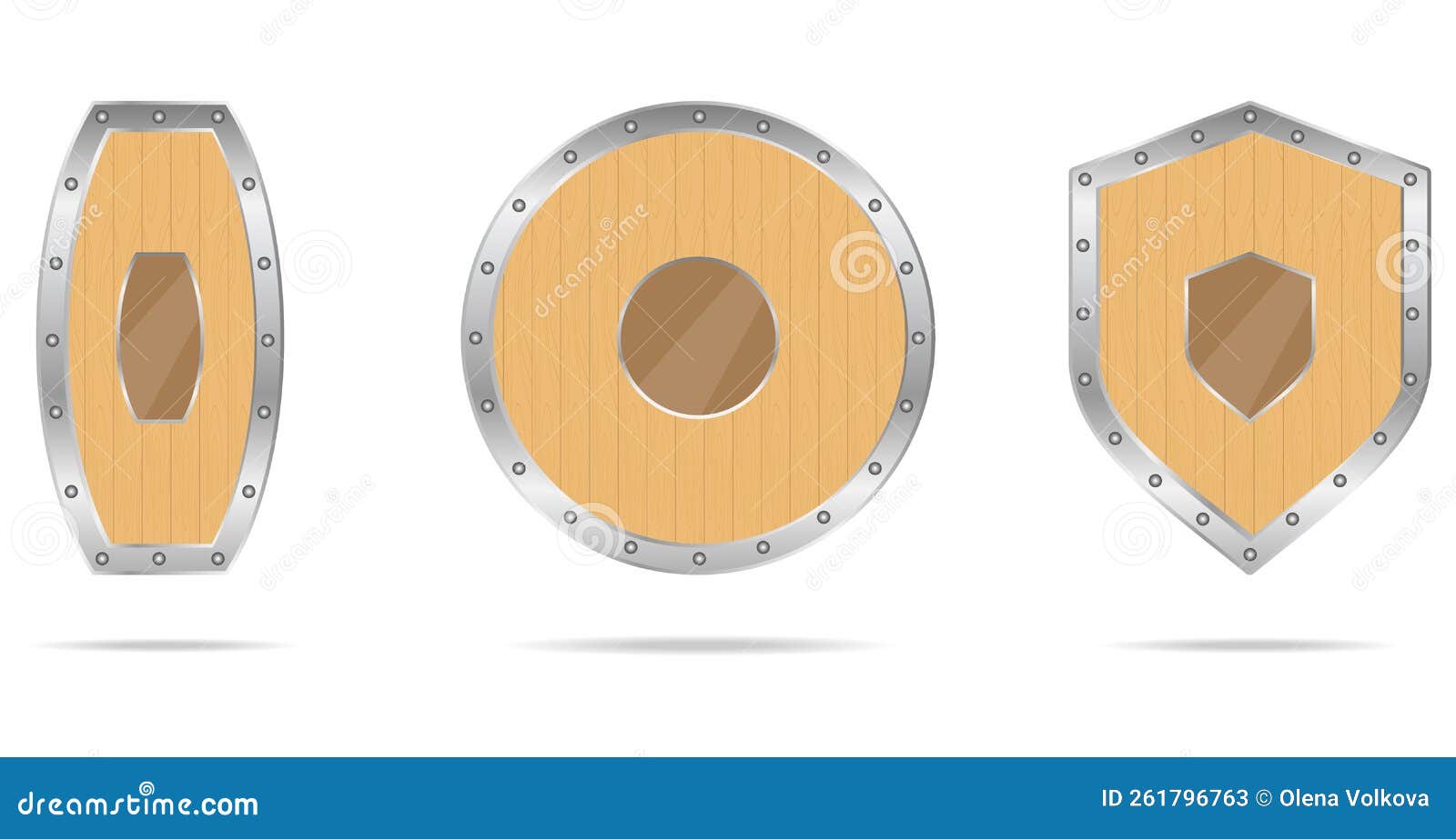 A Protective Shield Icon with a Shadow Below it. Cartoon Illustration ...