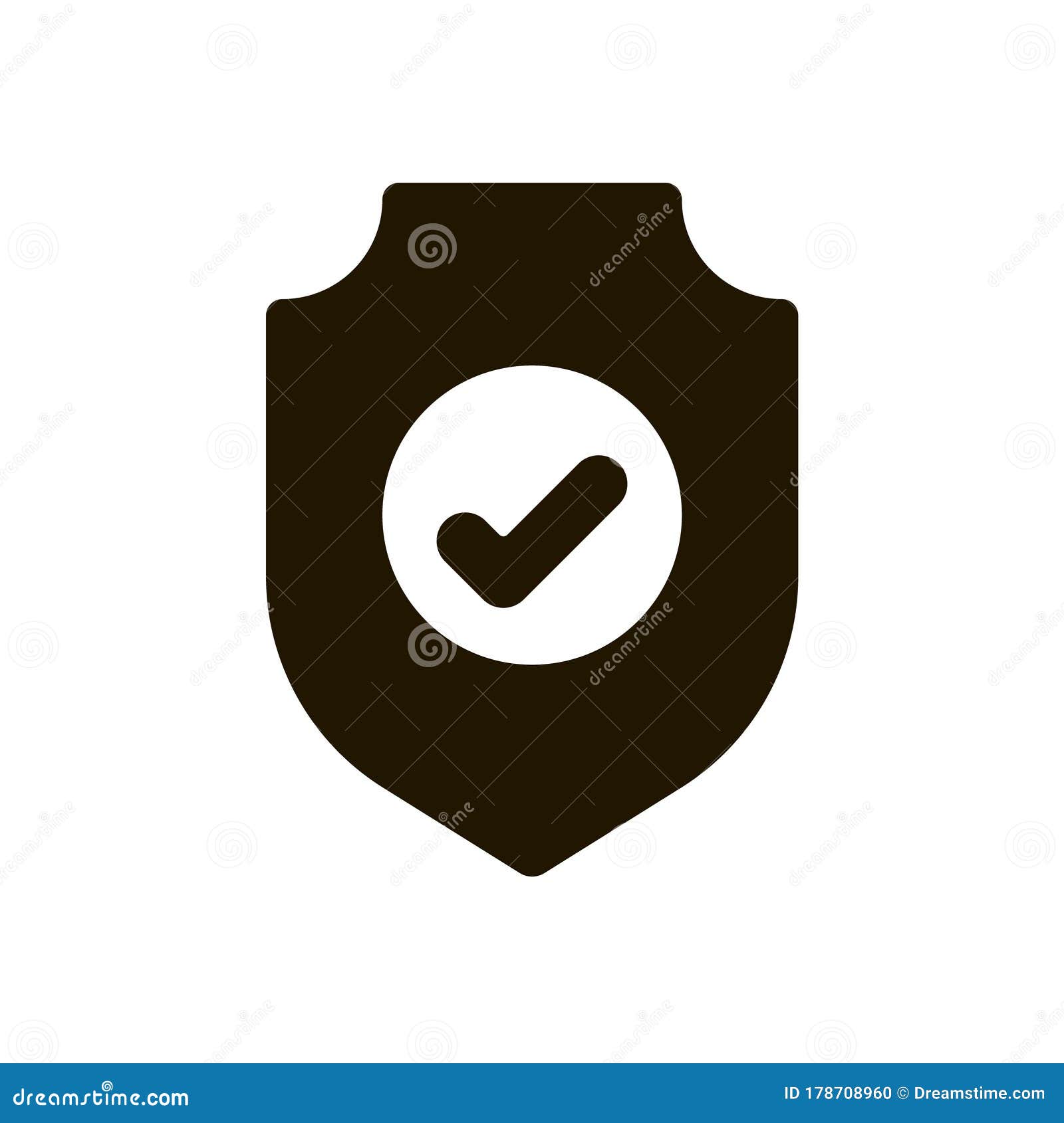 Protective Shield Icon on White Background. Trendy Flat Style for ...