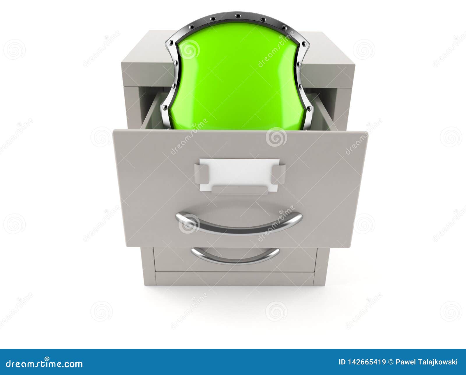 Protective Shield Inside Archive Stock Illustration - Illustration of ...