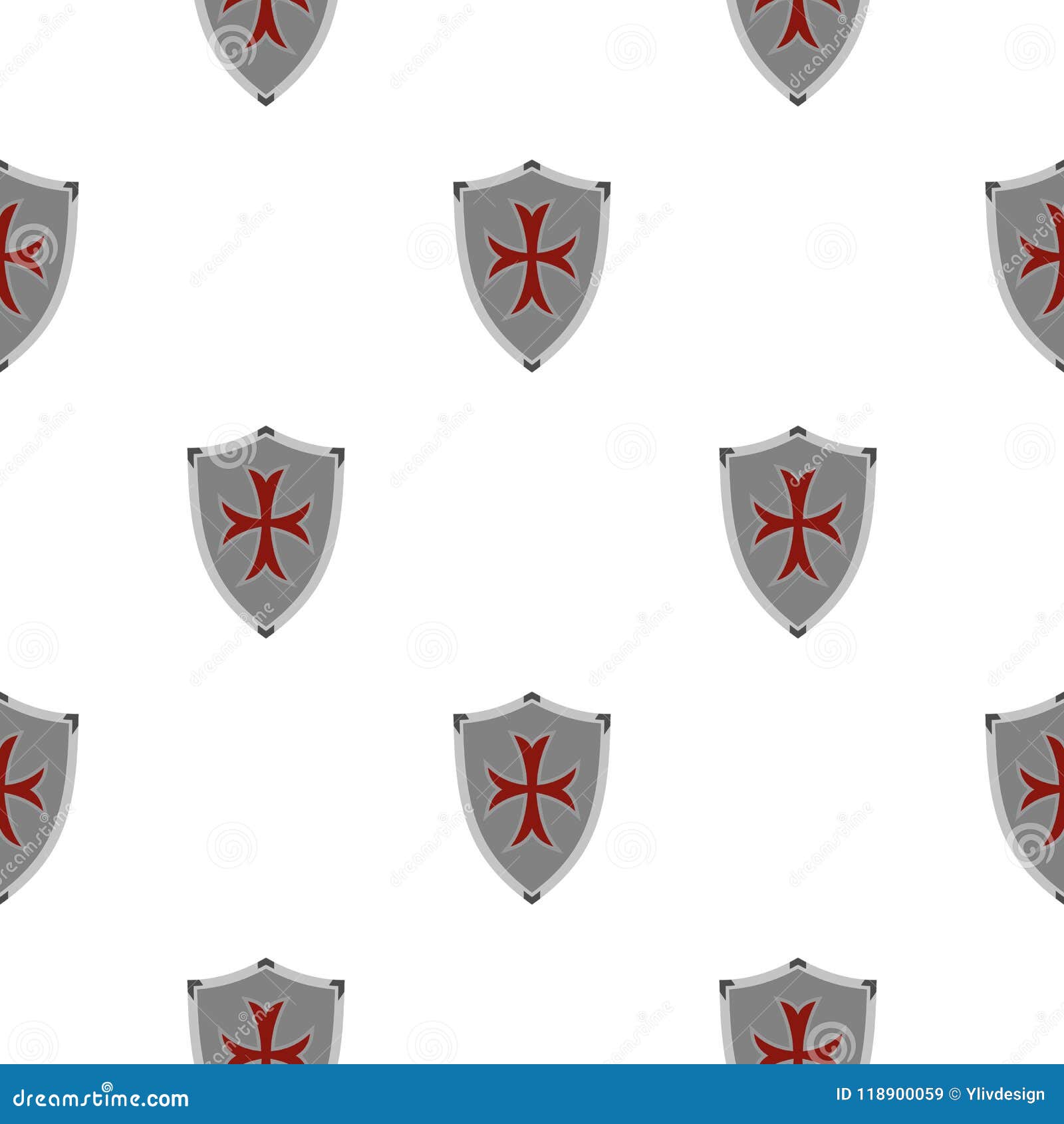 Protective Shield Pattern Flat Stock Vector - Illustration of brave ...