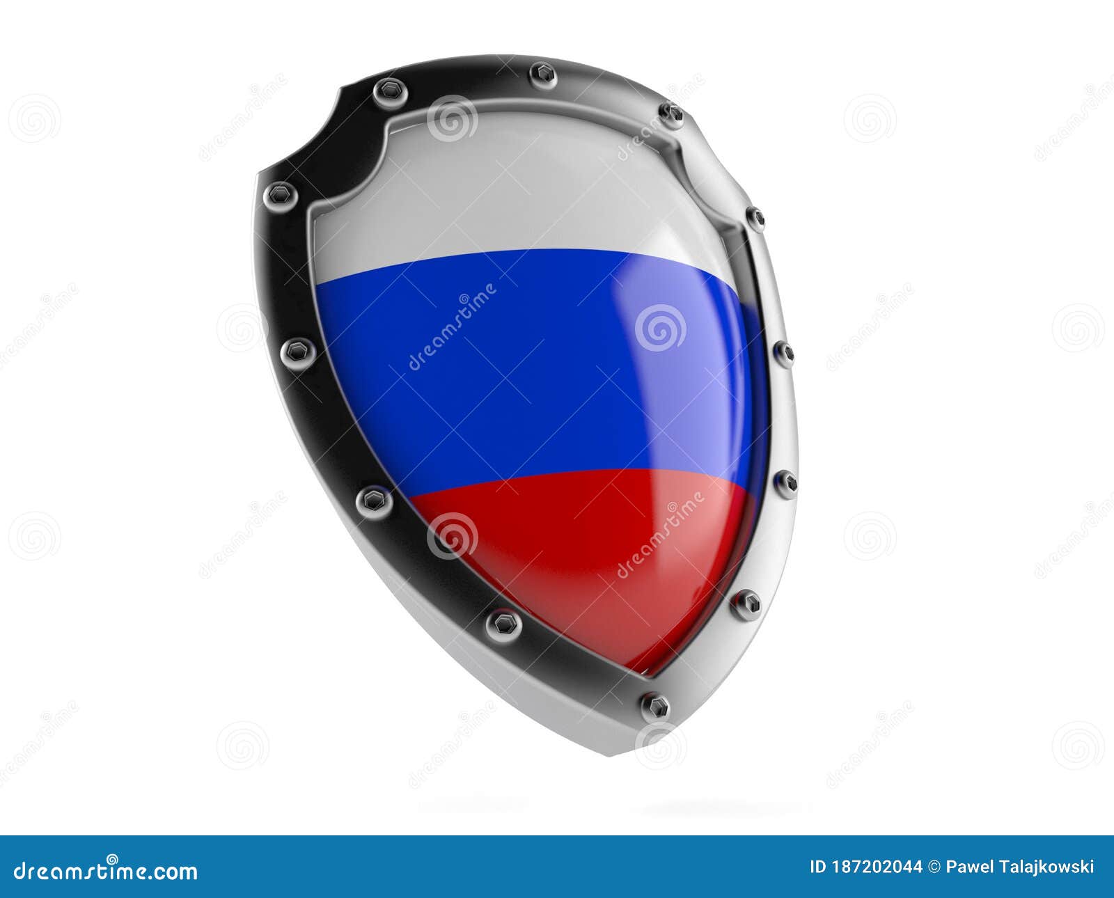 Protective Shield with Russian Flag Stock Illustration - Illustration ...