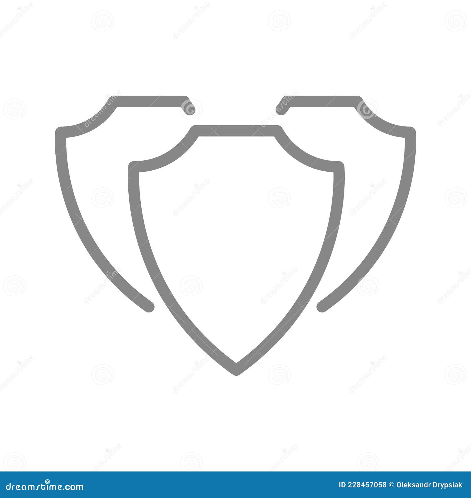 Protective Shields, Defender Line Icon. Protection, Safety Stock Vector ...