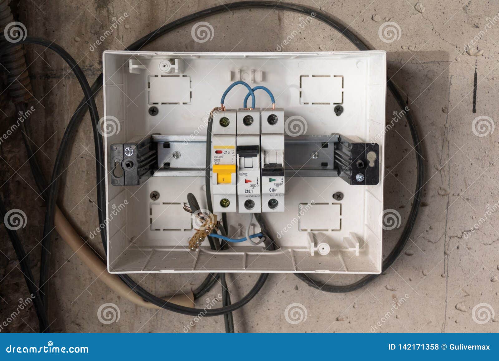Protective Shutdown Device. Power Distribution Box Stock Photo - Image ...