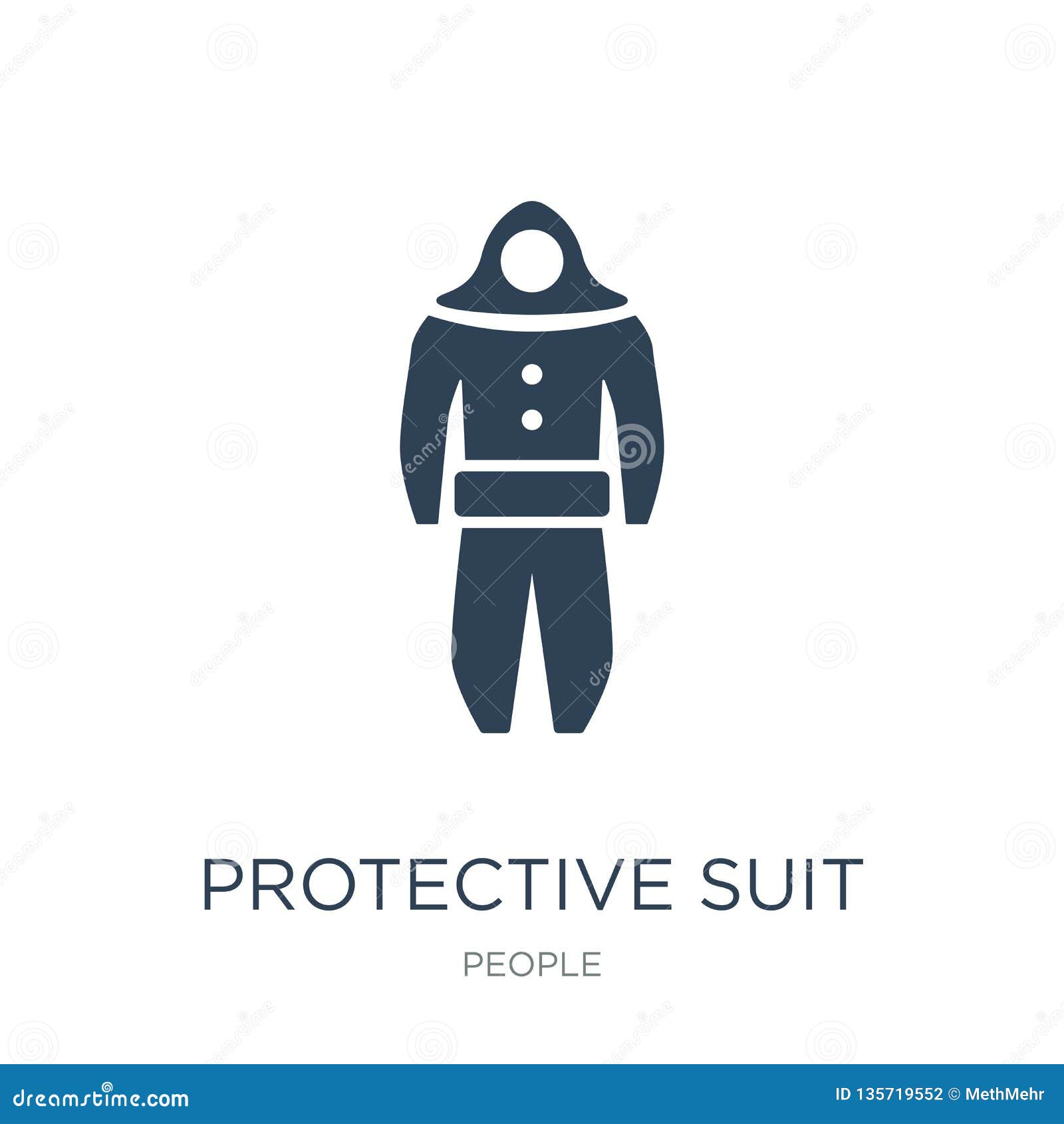 Protective Suit Icon in Trendy Design Style. Protective Suit Icon ...
