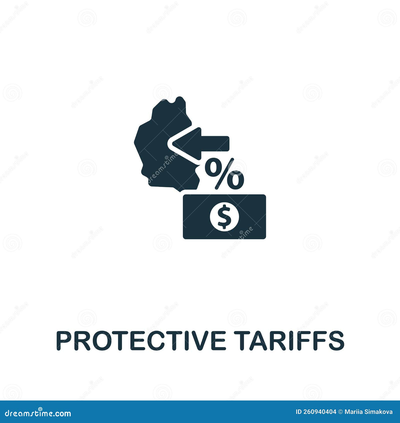Protective Tariffs Icon. Monochrome Simple Global Business Icon for ...