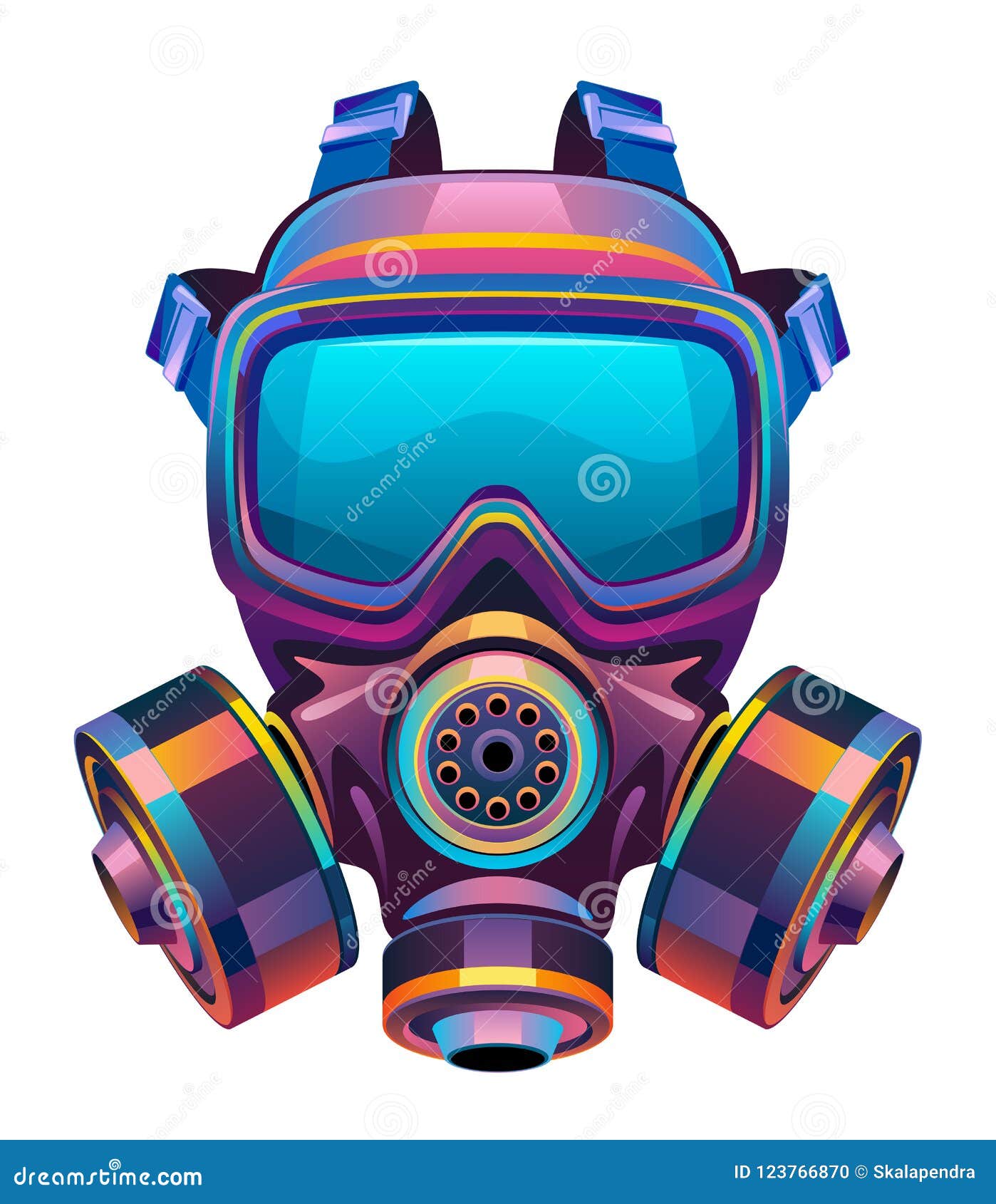 Protective toxic mask stock vector. Illustration of danger - 123766870