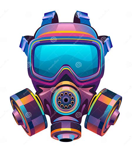 Protective toxic mask stock vector. Illustration of danger - 123766870