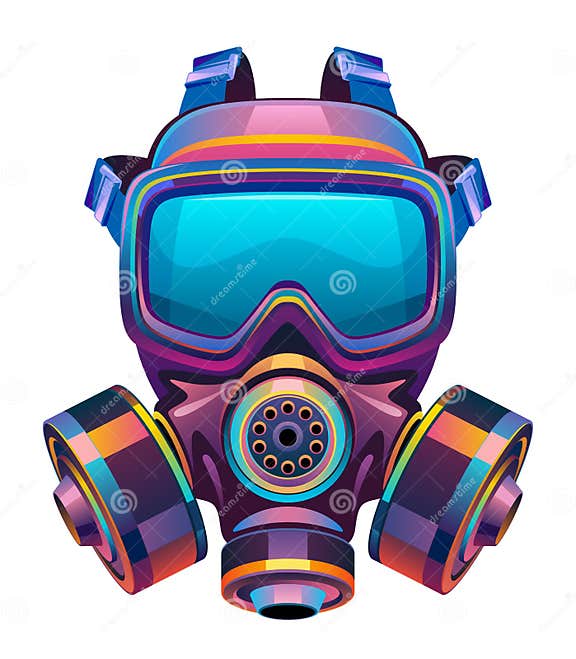 Protective toxic mask stock vector. Illustration of danger - 123766870