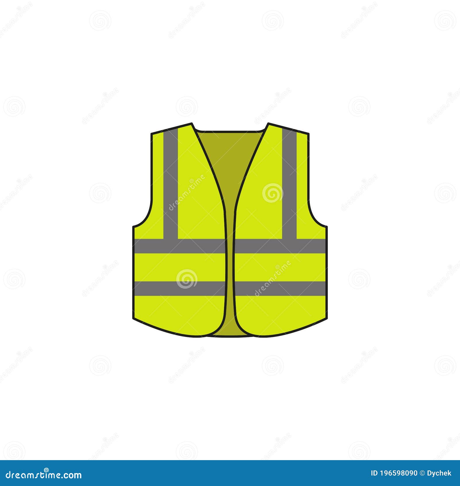 Protective Vest Icon. Vest with Reflective Stripes Stock Vector ...