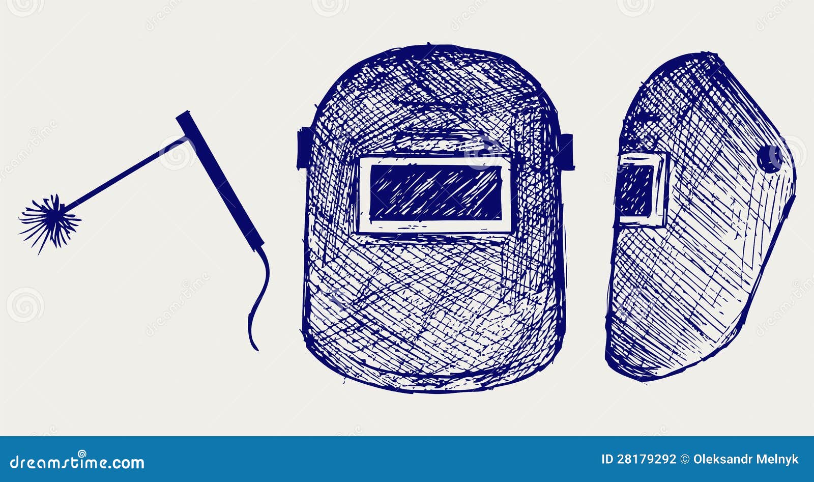 Welding Mask And Crossed Welding Torches Cartoon Vector | CartoonDealer ...