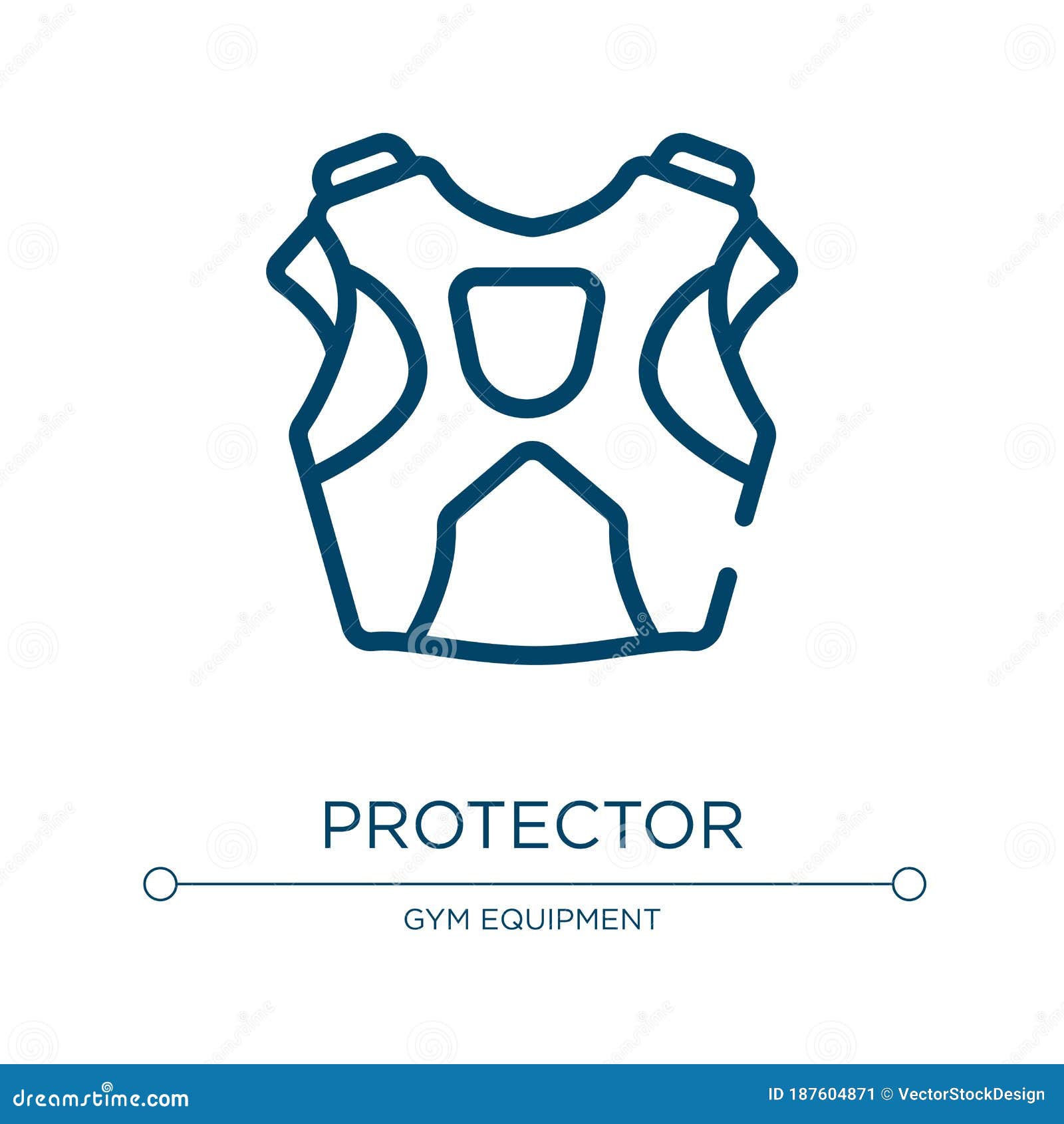 Protector Icon. Linear Vector Illustration from Sport Equipment ...