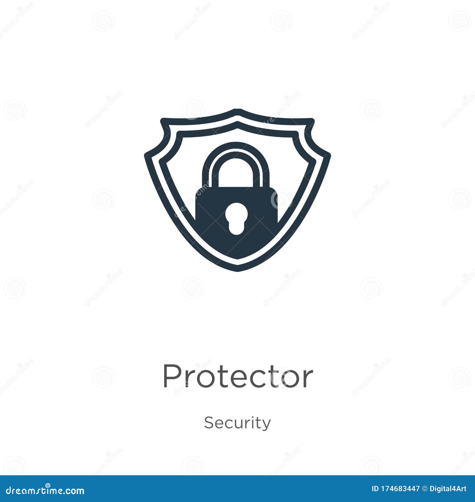 Protector Icon Vector. Trendy Flat Protector Icon from Security ...