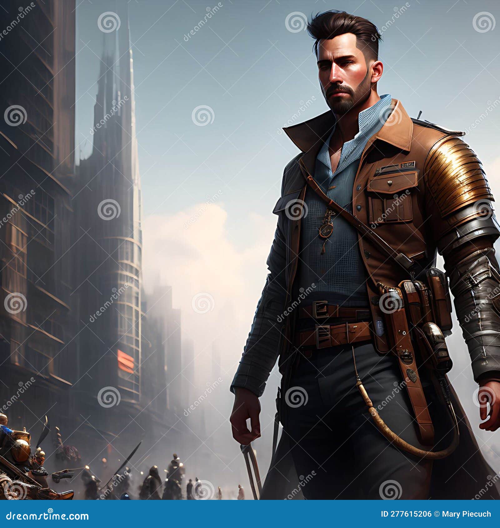 The Protector stock illustration. Illustration of military - 277615206