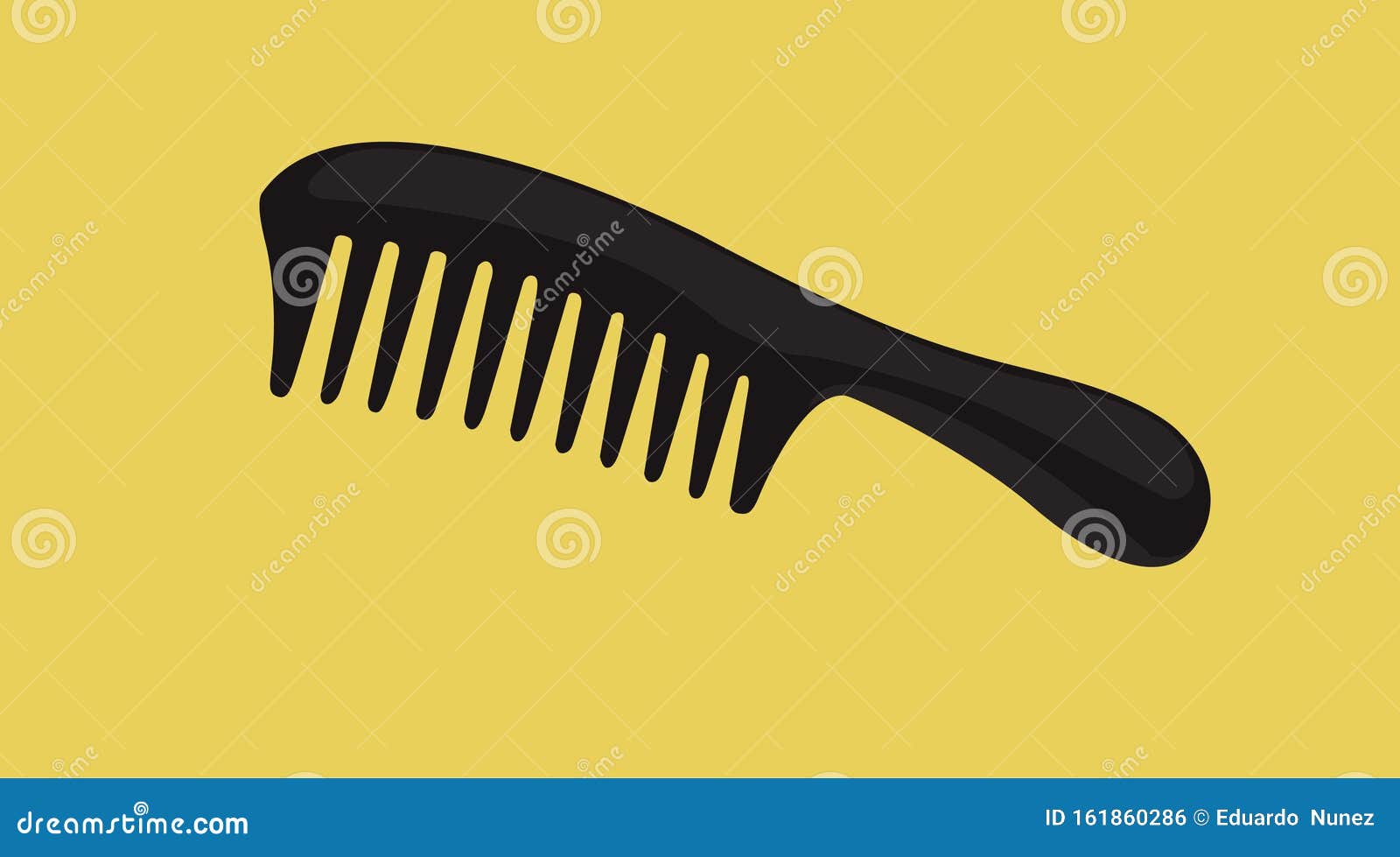 Illustration of a Plastic Comb Stock Vector - Illustration of ...