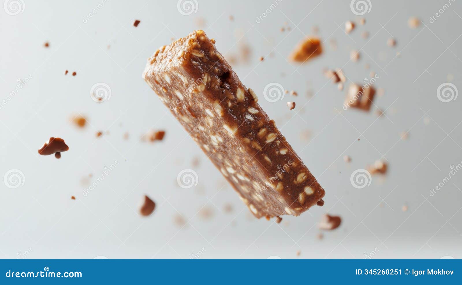 A Protein Bar Broken in Half, the Bar is Broken in Half. Stock ...