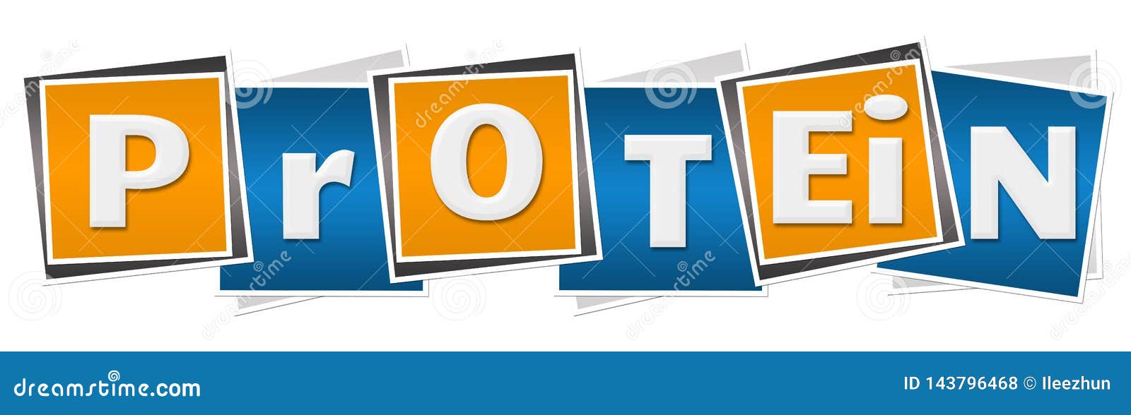 Protein Blue Orange Squares Stock Illustration - Illustration of ...