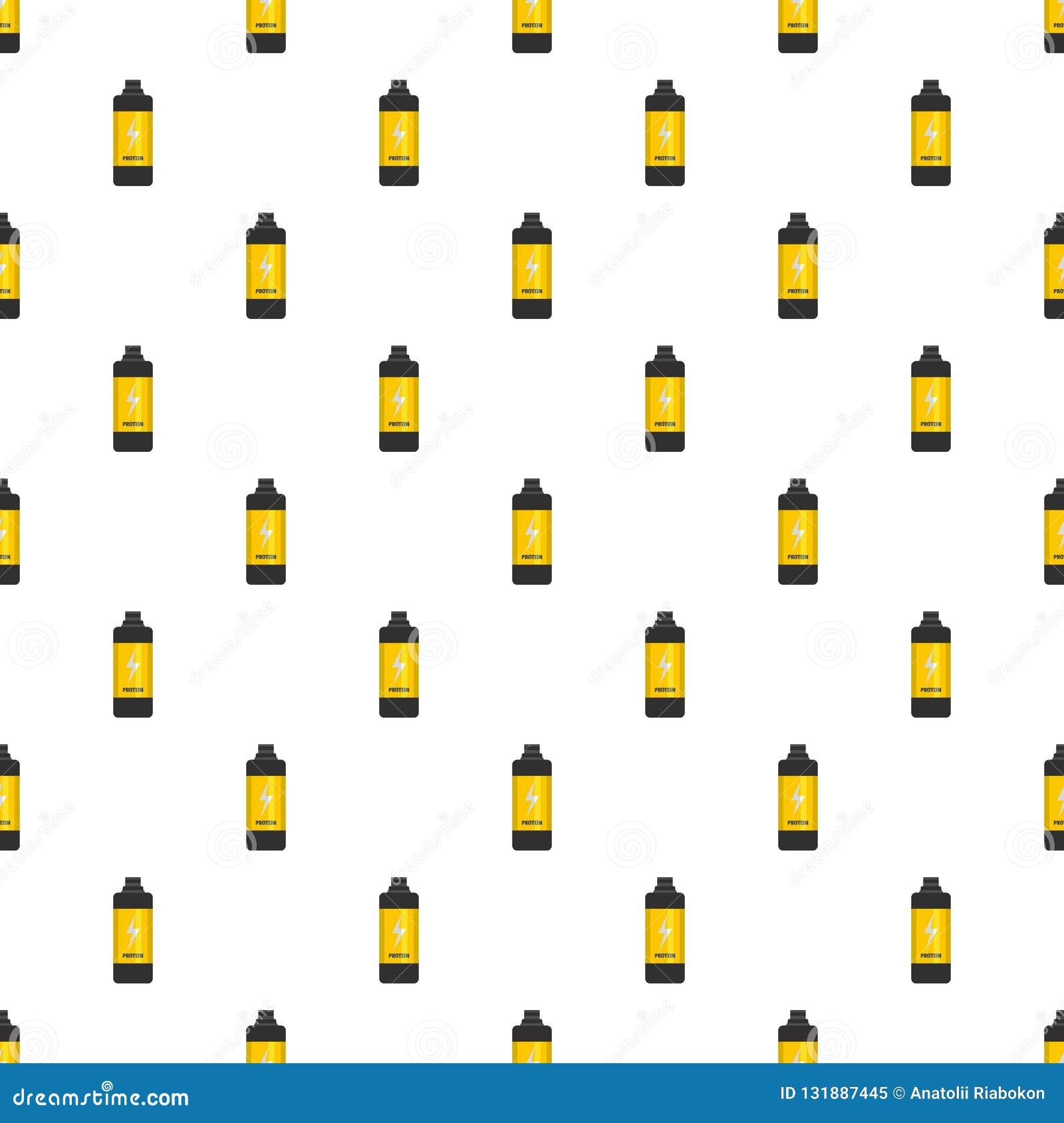Protein Bottle Pattern Seamless Vector Stock Vector - Illustration of ...