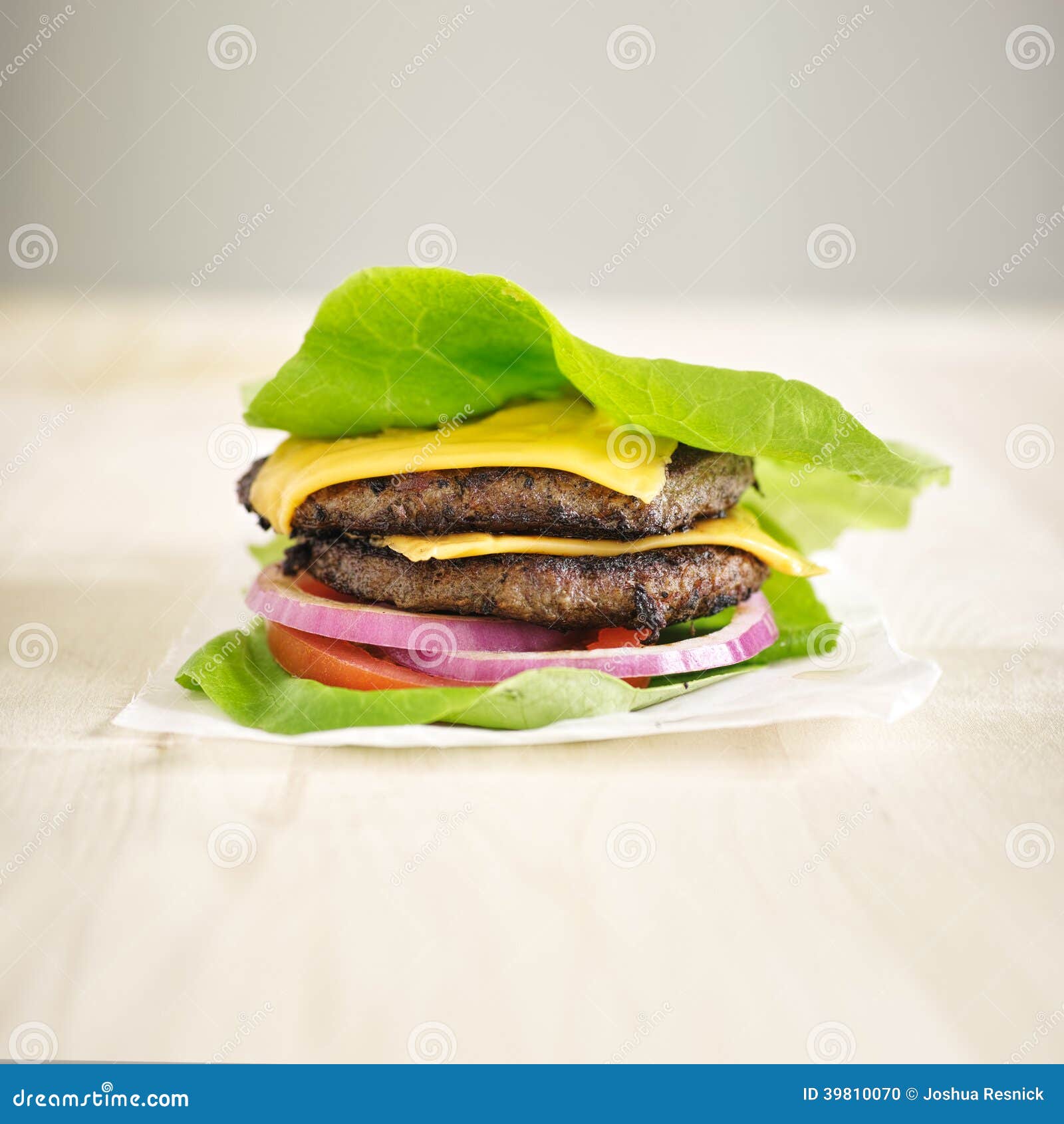 Protein Burger Wrapped in Lettuce Stock Photo - Image of light, healthy ...