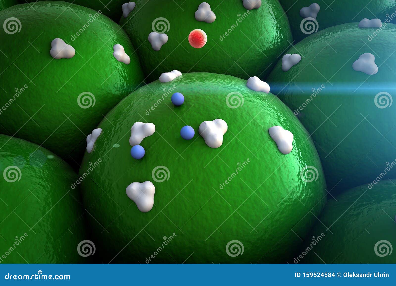Protein on the Cell Surface Stock Illustration - Illustration of ...