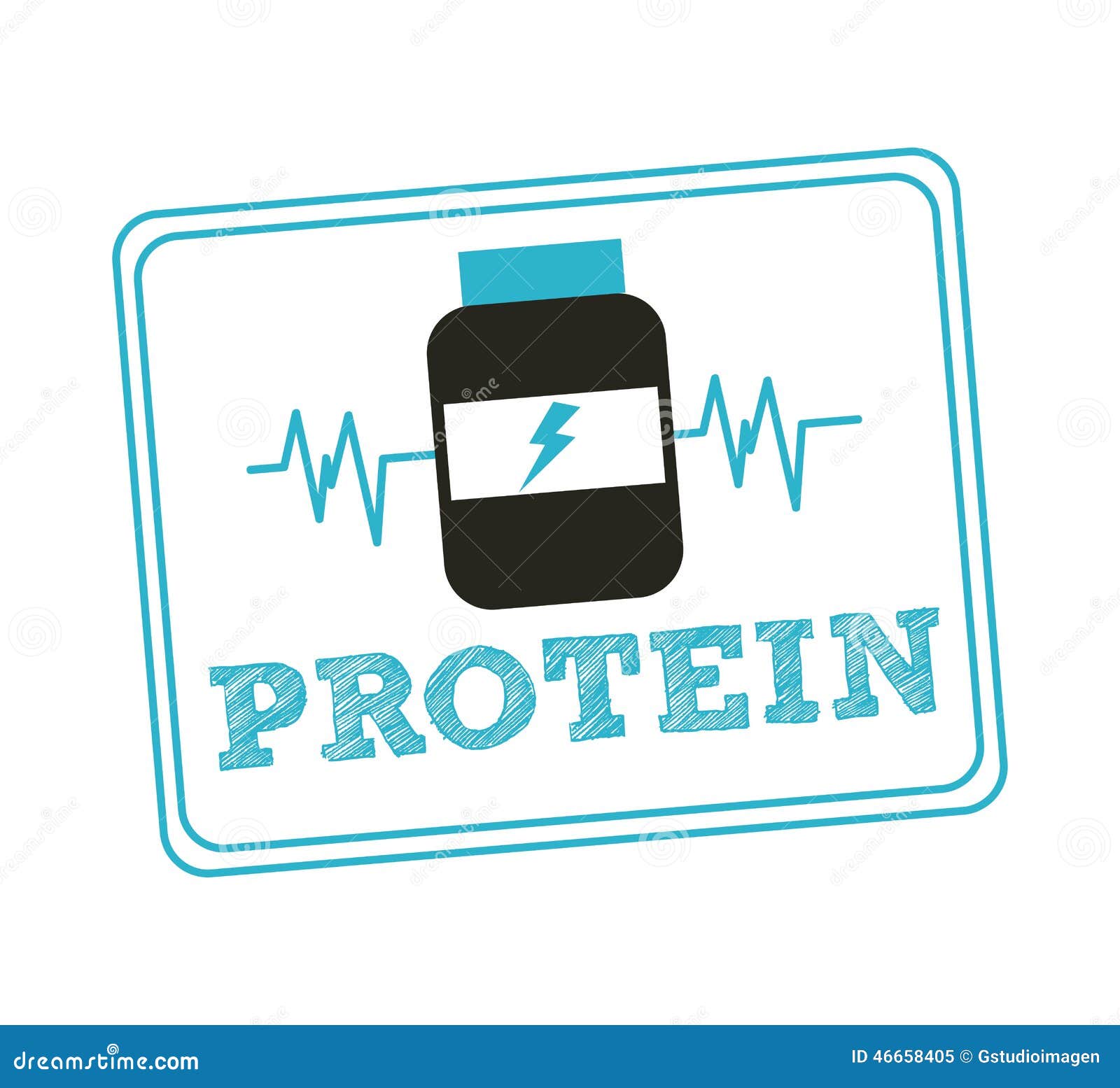 Protein design stock vector. Illustration of fitness - 46658405