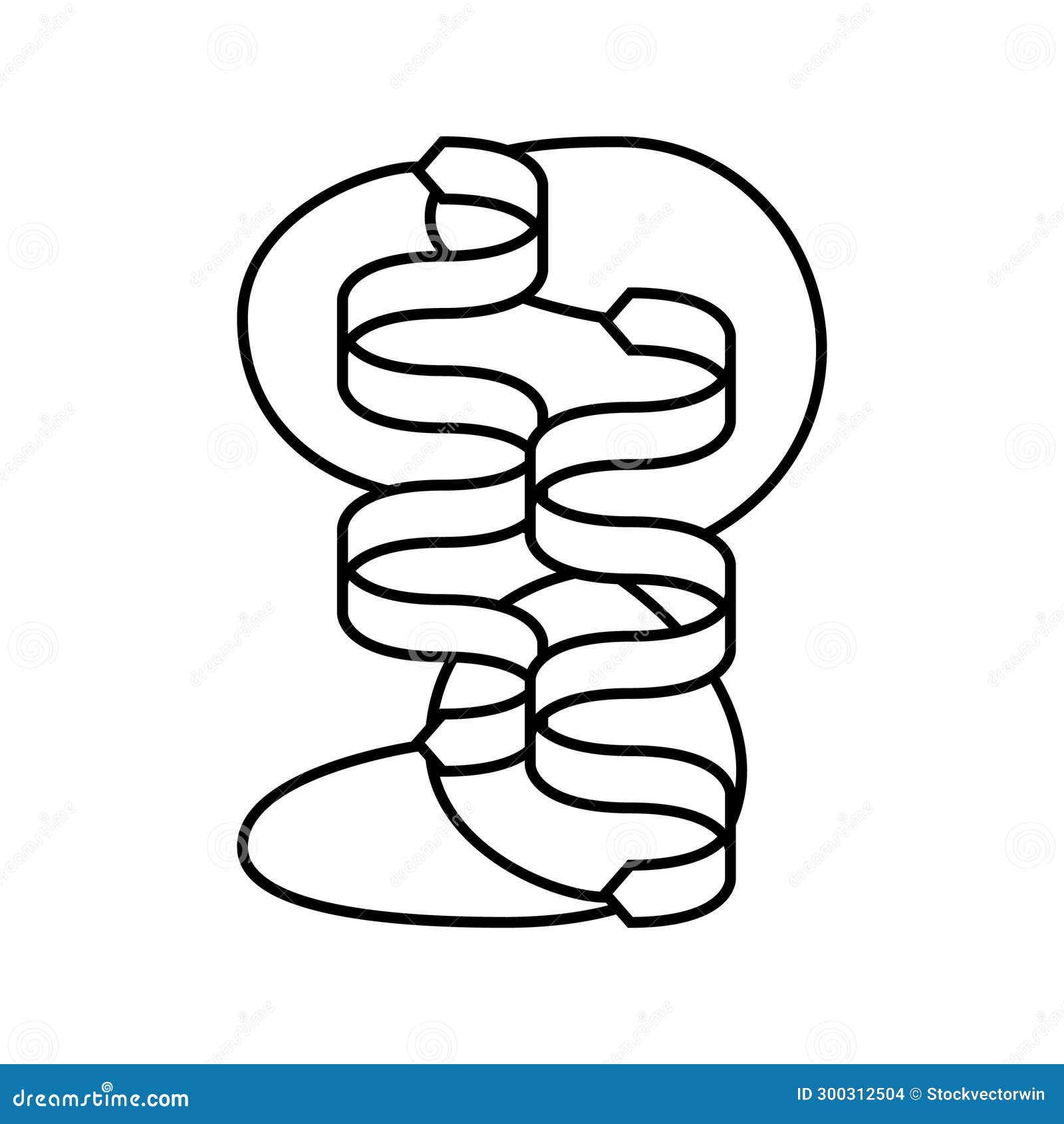 Protein Folding Biochemistry Line Icon Vector Illustration Stock ...