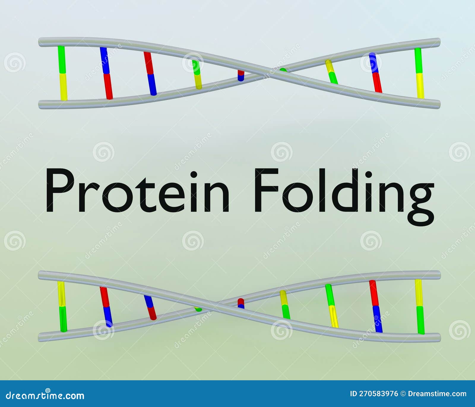 Protein Folding concept stock illustration. Illustration of double ...