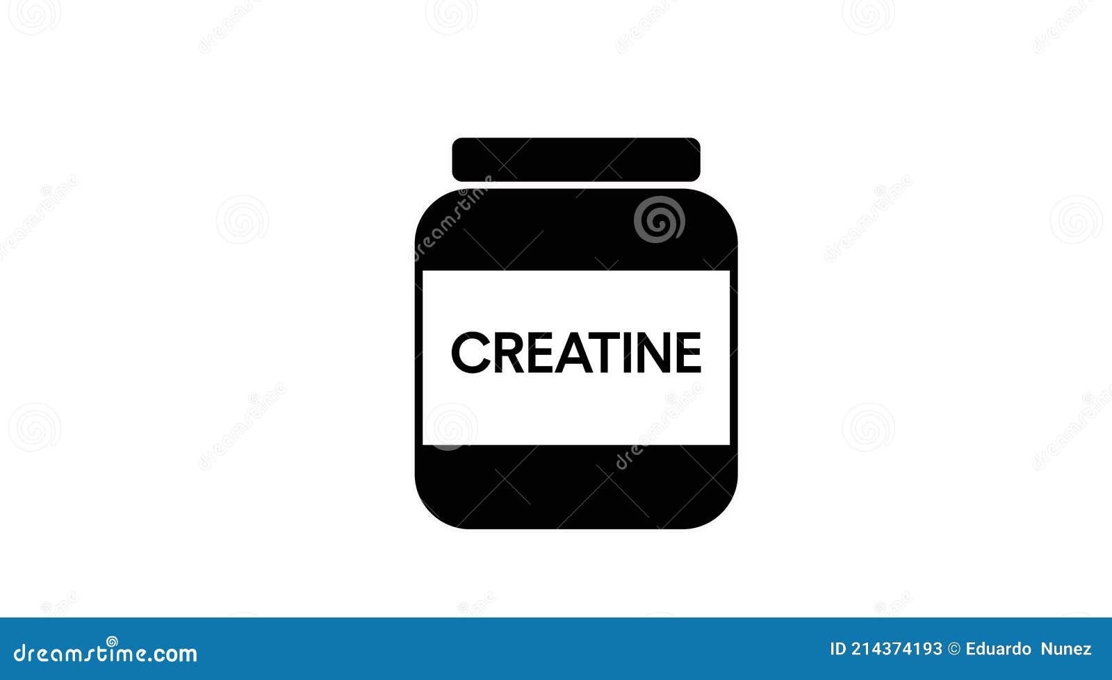 Vector Isolated Illustration of a Creatine Bottle. Stock Vector ...