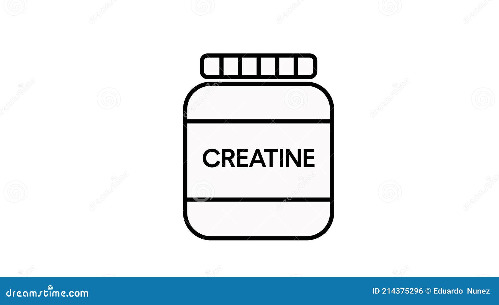 Vector Isolated Illustration of a Creatine Bottle. Stock Vector ...