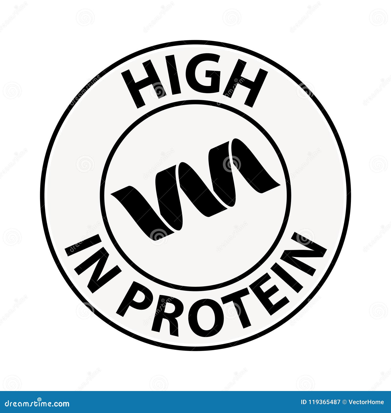 Protein Icon Black And White With Variations. Vector Illustration ...