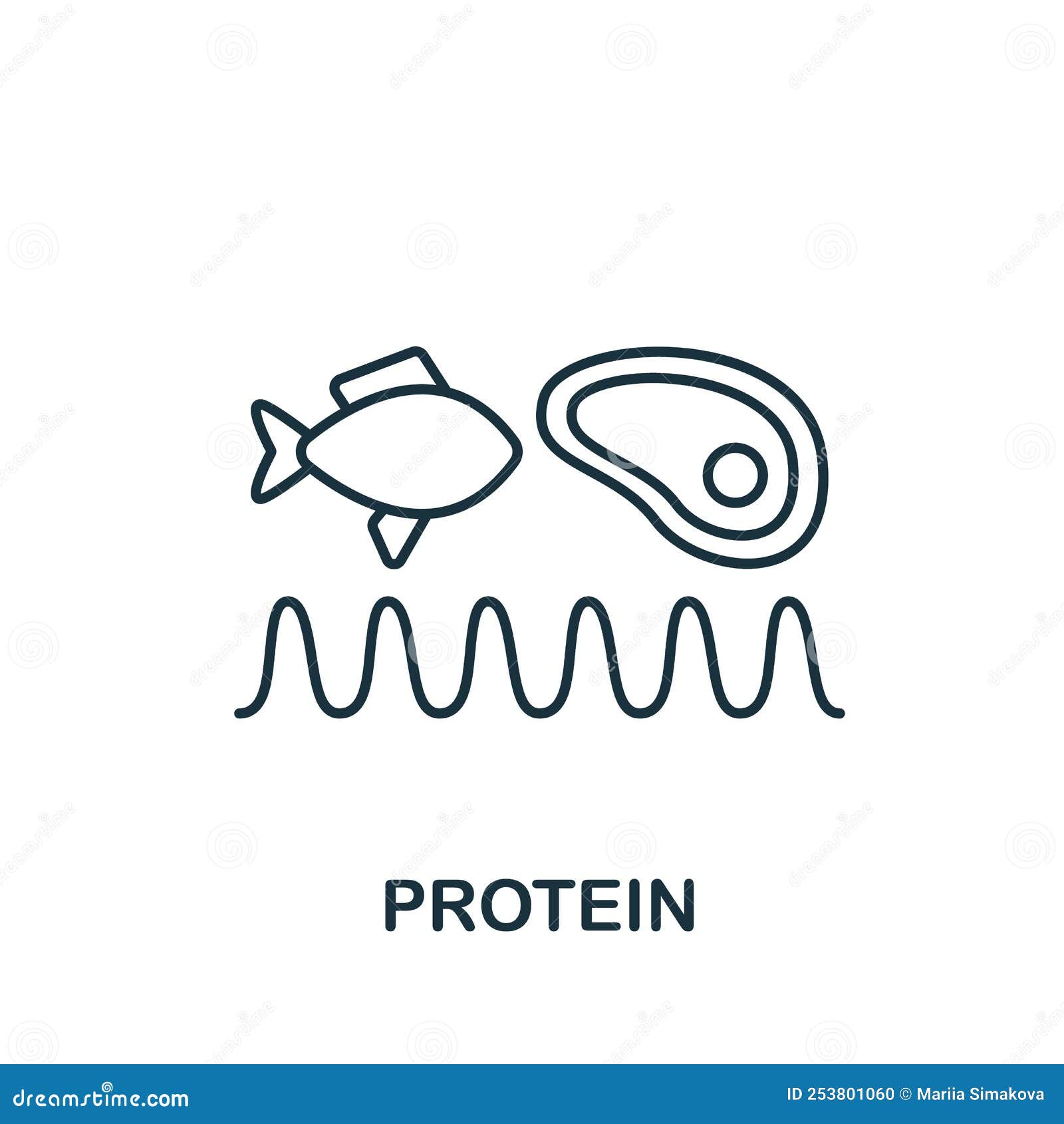 Protein Icon. Line Simple Icon for Templates, Web Design and ...