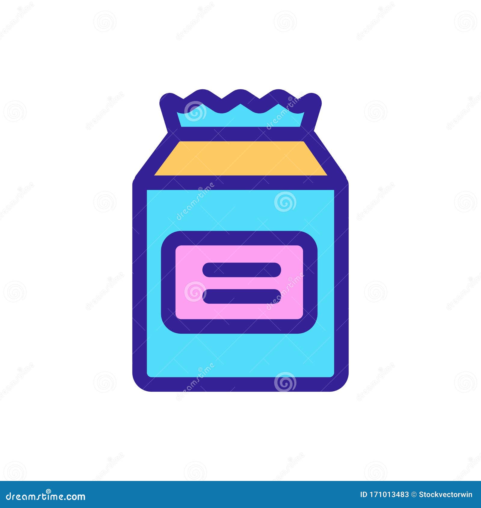 Protein Icon Vector Packaging. Isolated Contour Symbol Illustration ...