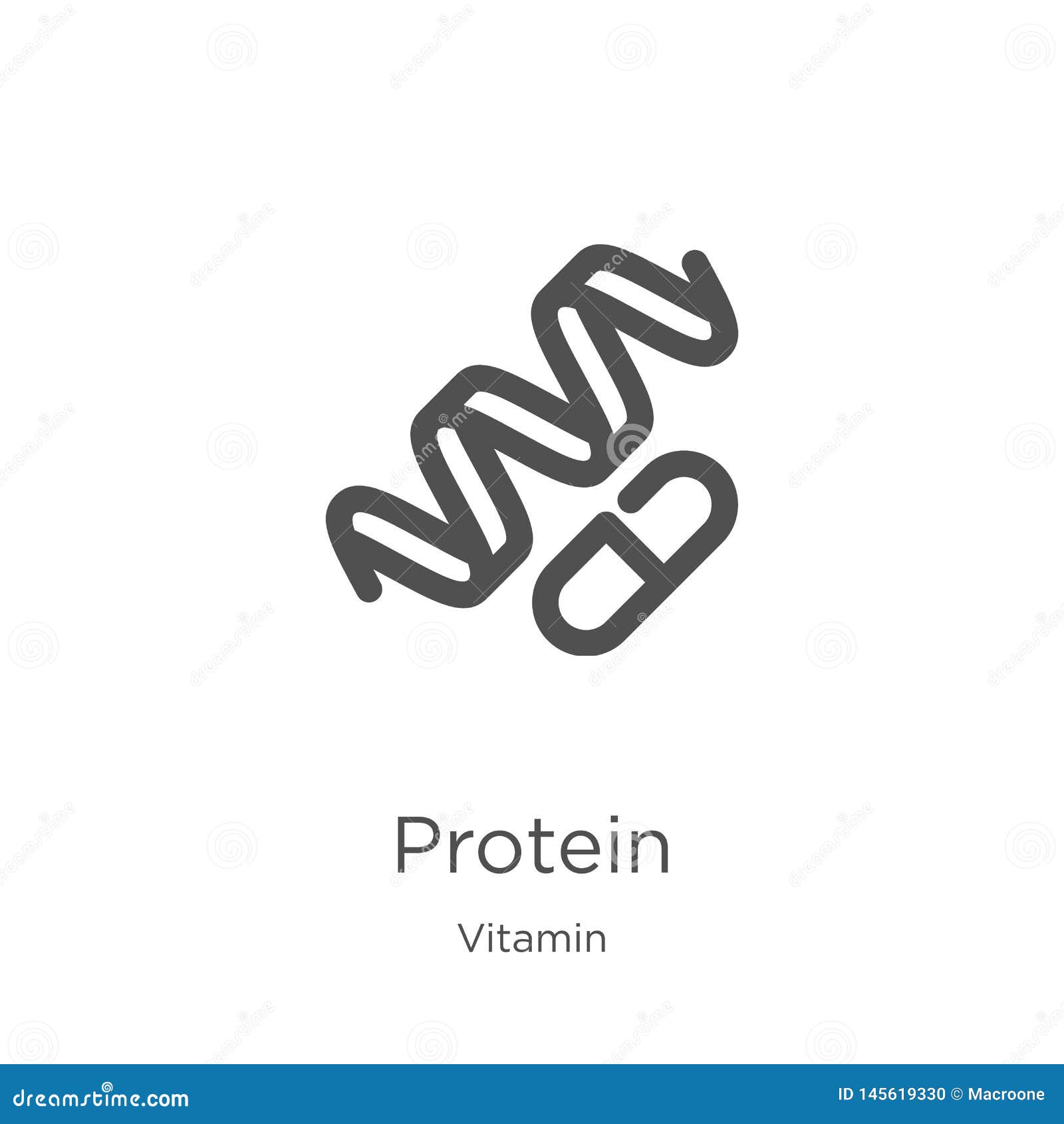 Protein Icon Black And White With Variations. Vector Illustration ...