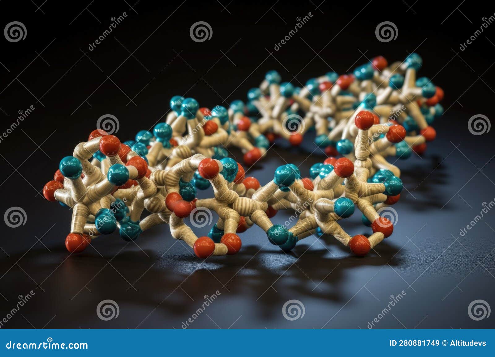 Protein with Intricate Structure, Made Up of Chains of Amino Acids ... Protein with Intricate Structure, Made Up of Chains of Amino Acids ...