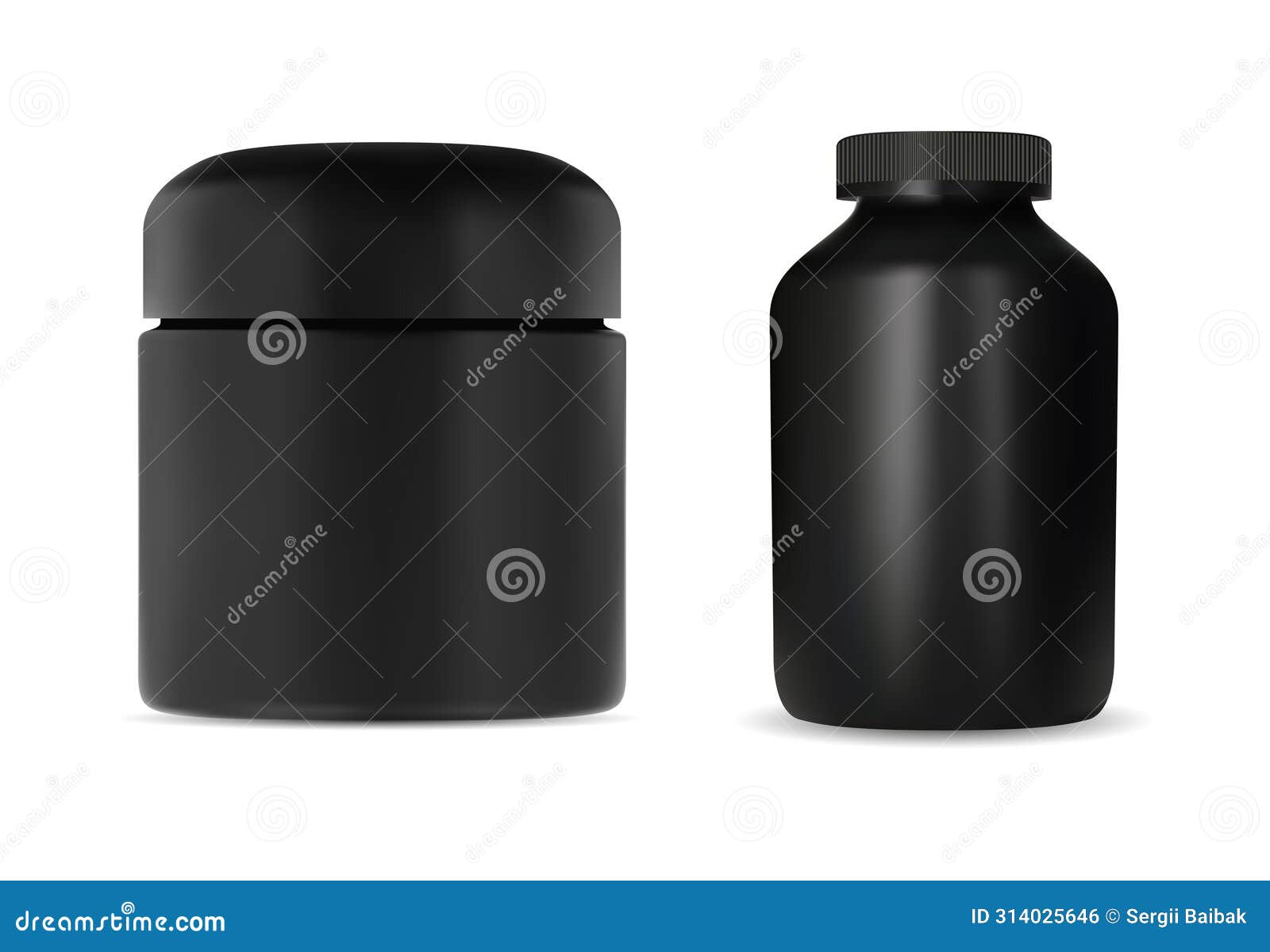 Protein Jar Vector Blank. Supplement Vitamin Container Stock Vector ...
