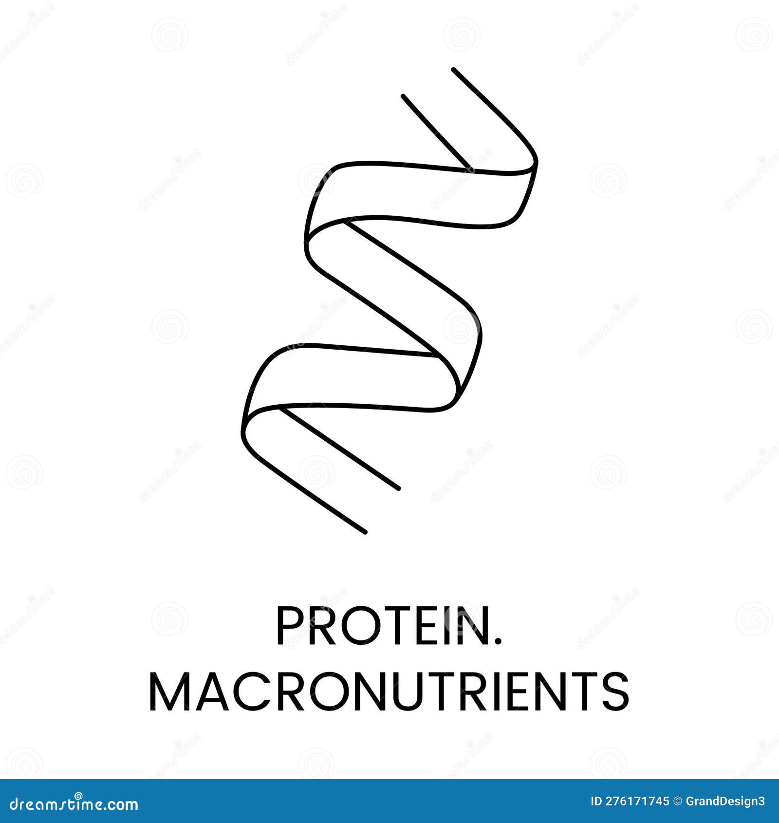 Protein Line Black Icon. Nutrition Facts. Vector Illustration ...