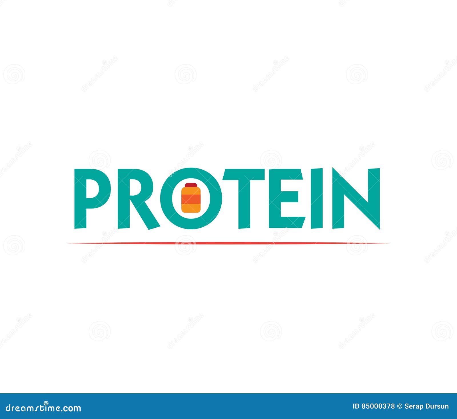 Protein Logo with Bottle stock vector. Illustration of isolated - 85000378
