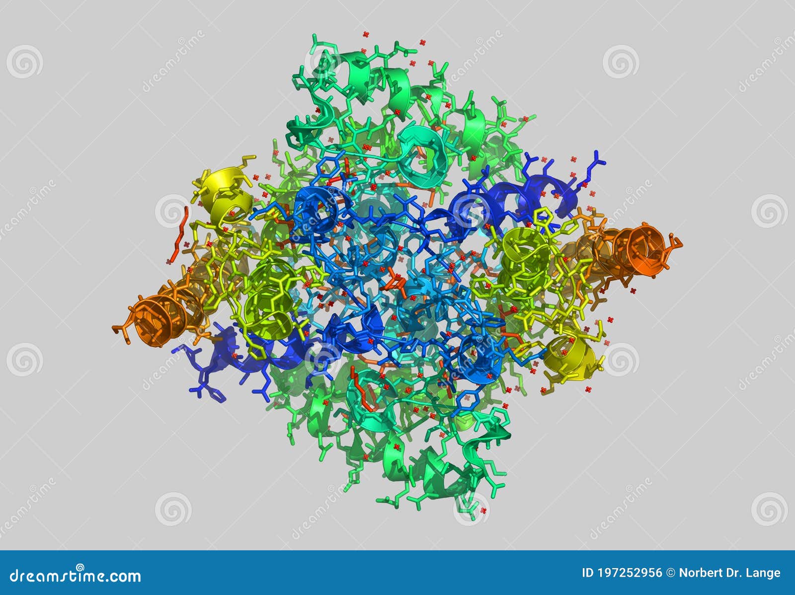 Protein molecular model stock illustration. Illustration of immune ...