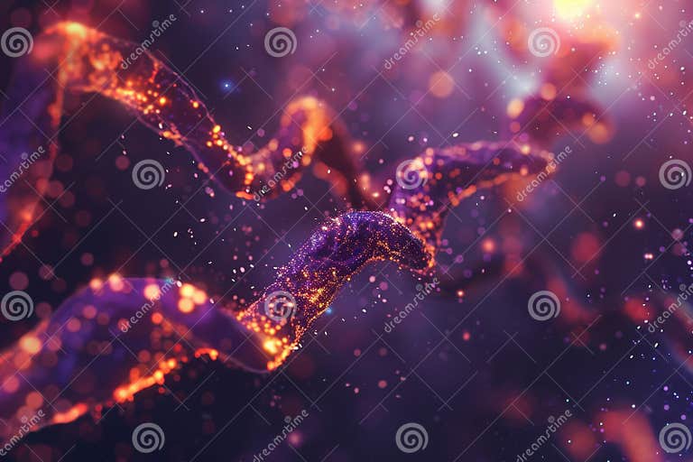 Protein Molecule Visualized in a Minimalistic Abstract Form, Ideal for ...