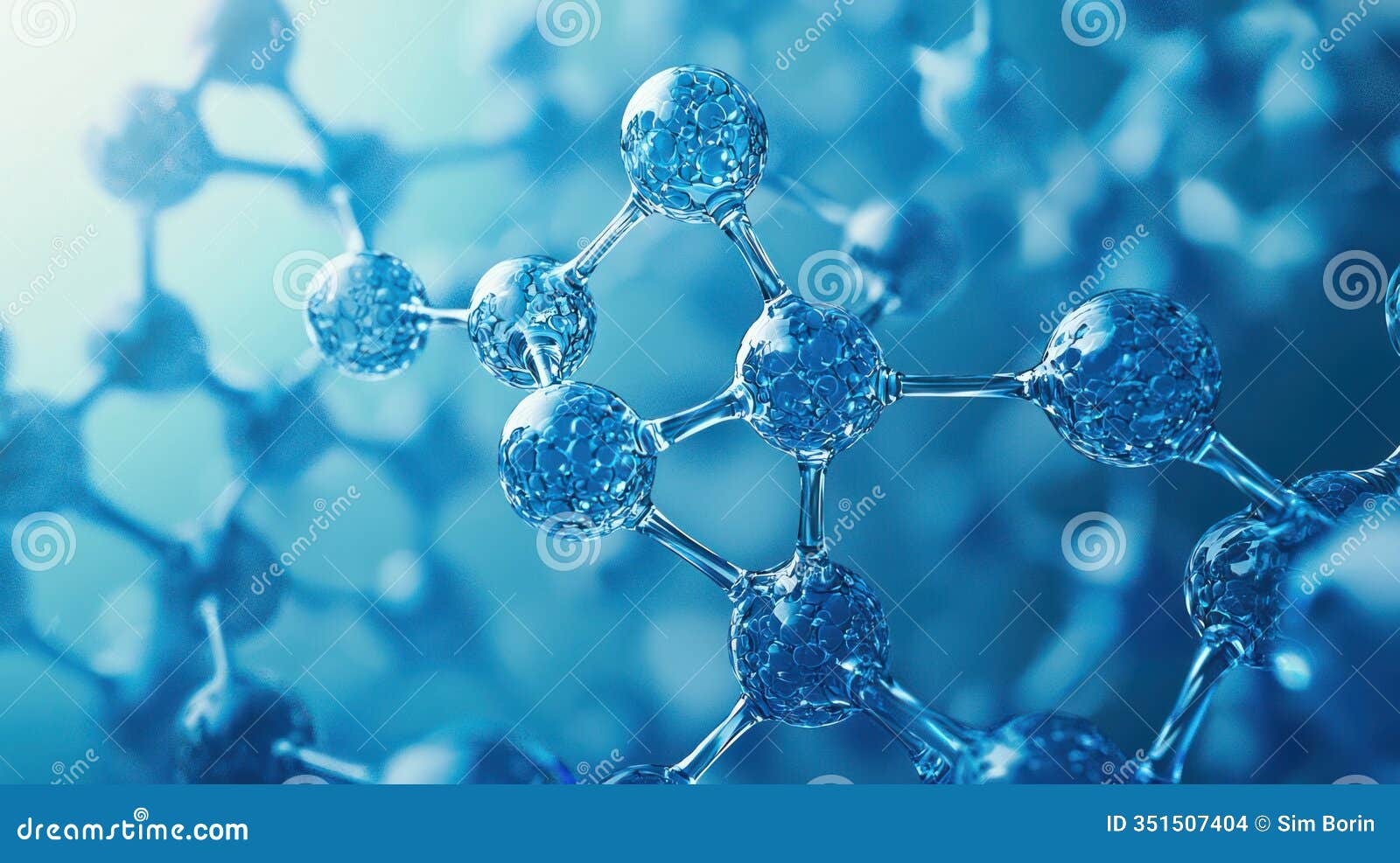 Protein Molecules Represented in a Scientific Illustration Stock ...