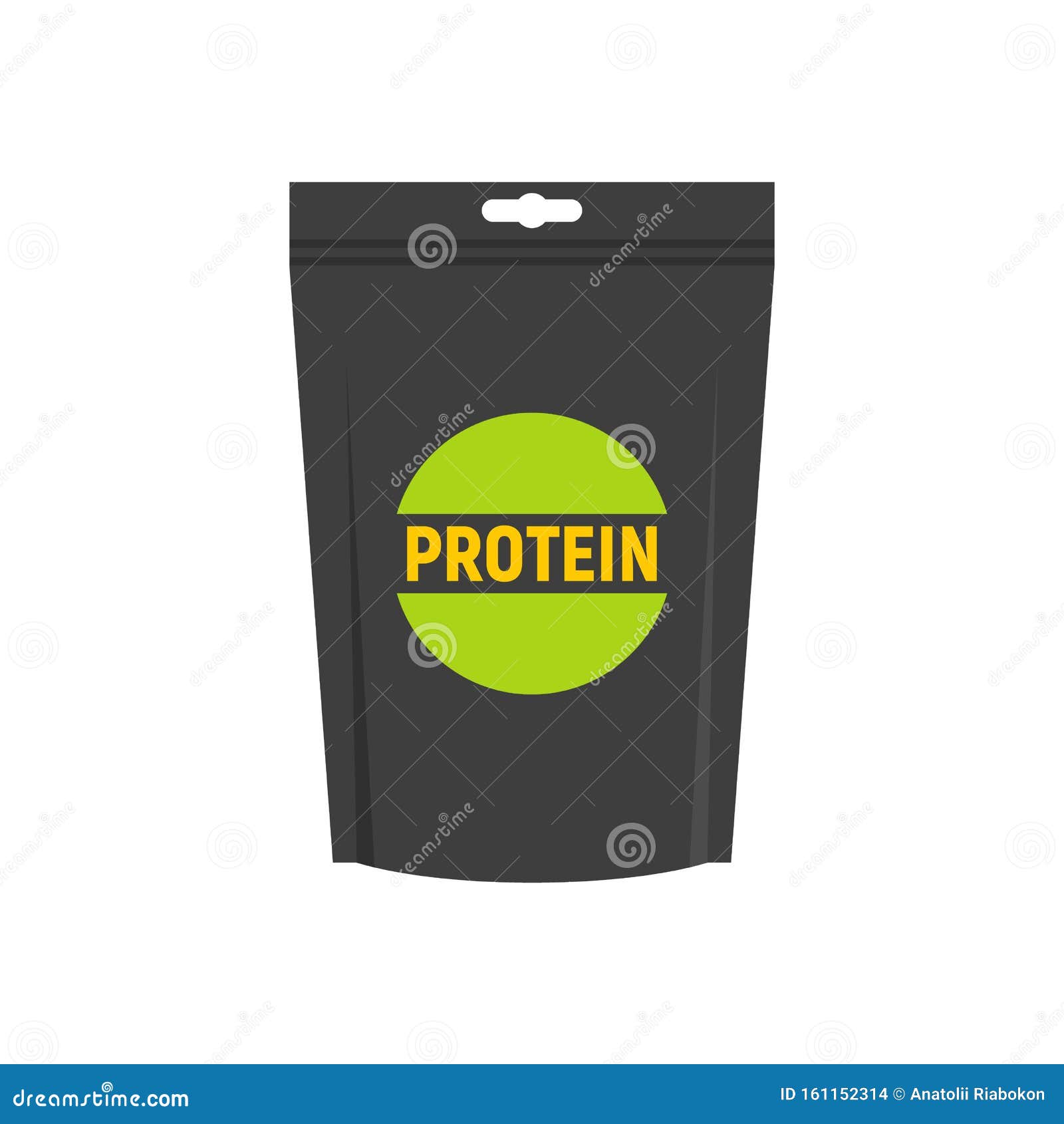Protein Package Icon, Flat Style Stock Vector - Illustration of fitness ...
