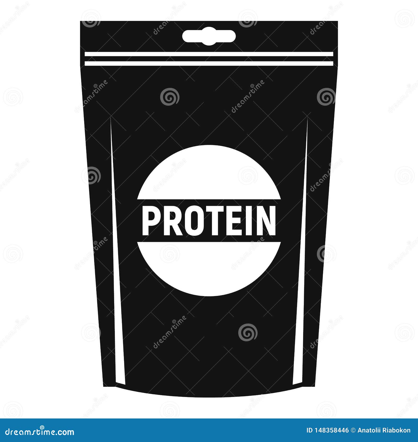 Protein Package Icon, Simple Style Stock Vector - Illustration of diet ...