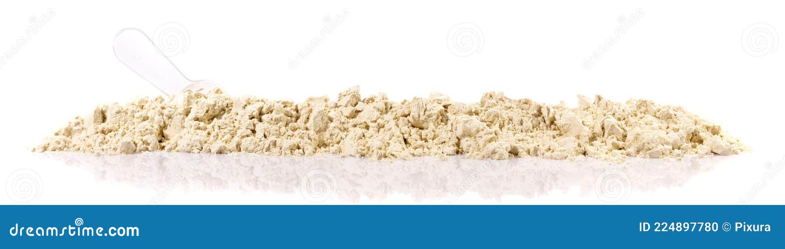 Protein Powder Banner Isolated on White Background Stock Photo - Image ...
